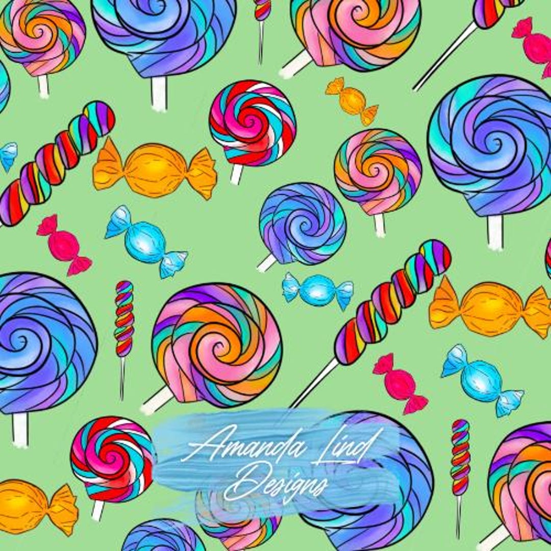 Candy Fun Food Bright Seamless Pattern - Etsy