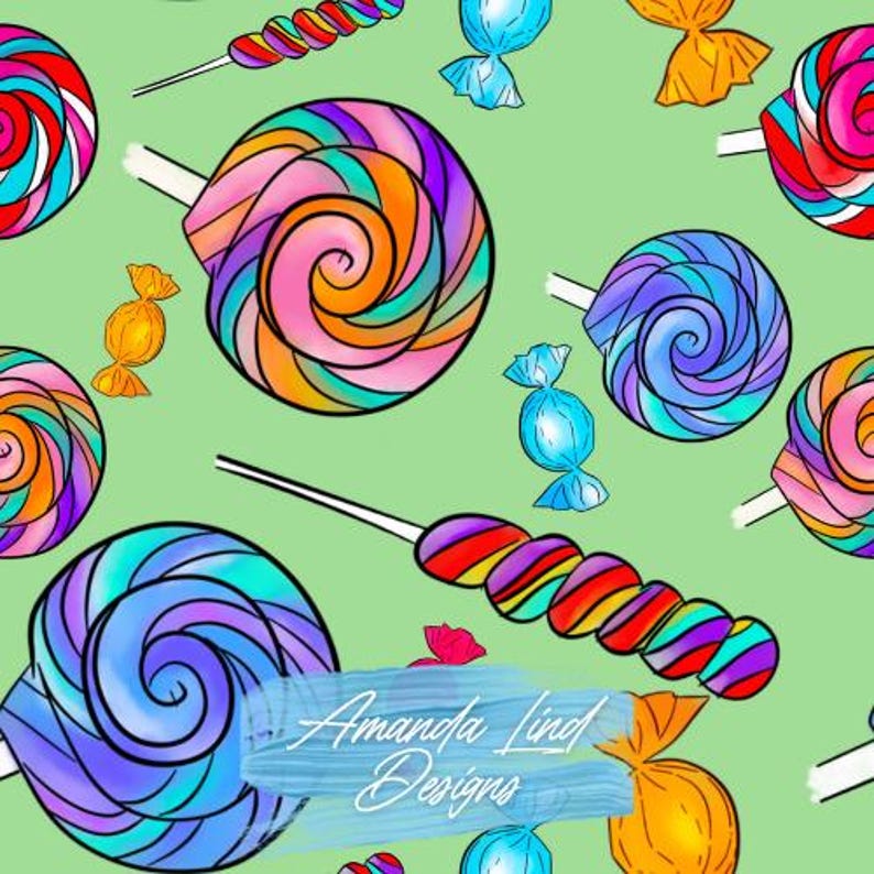 Candy Fun Food Bright Seamless Pattern - Etsy