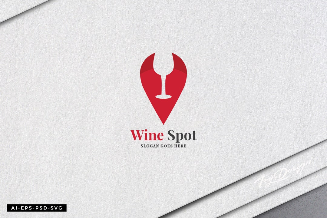 Wine Spot Logo Wine Logo Drink Logo Vector Logo Alcohol Logo Glass ...