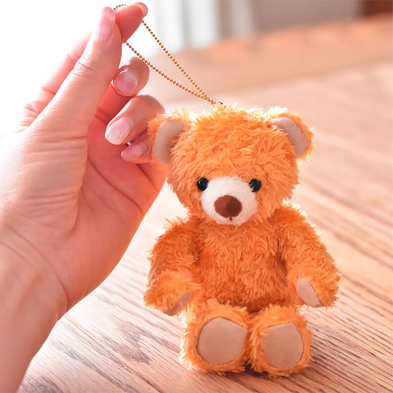 Lab Bear Mini Bear, Kawaii, Keychain, Mascot, Plush, Small Teddy Bear ...