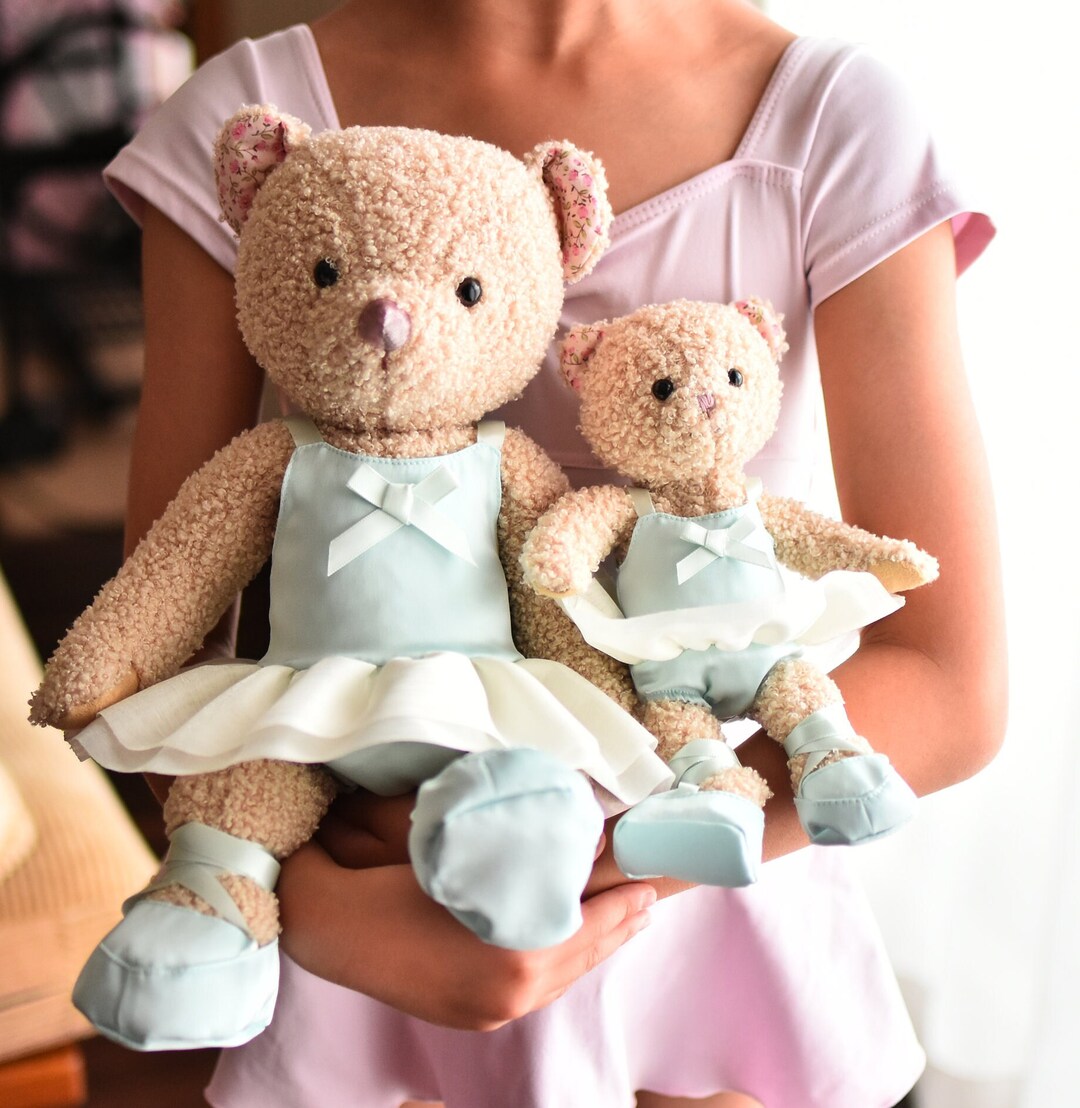 Ballerina Teddy Bear Marron Dancer Gift, Custom Print Teddy Bear, Plush ...