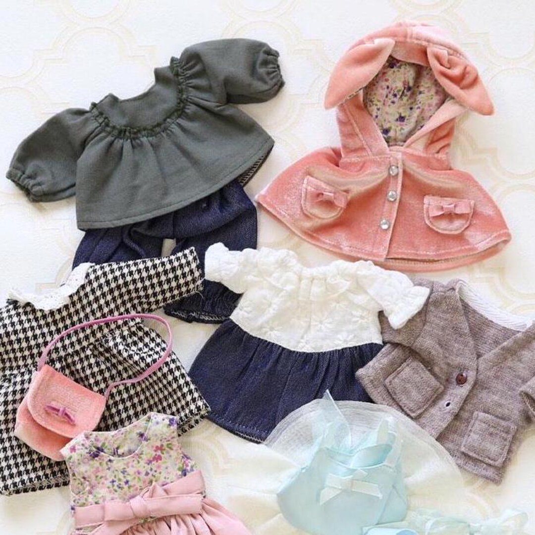 Clothes for Plushie - Blouse, Dress, Denim, Doll Clothes, Teddy Bear ...