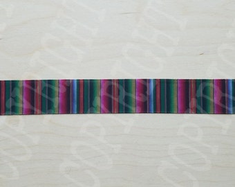 1 Grosgrain PINK Sarape Serape Ribbon Mexican Blanket Day of the Dead ...