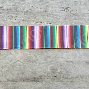 1 Grosgrain COLORFUL Sarape Serape Ribbon Senorita Day of the Dead Dia ...