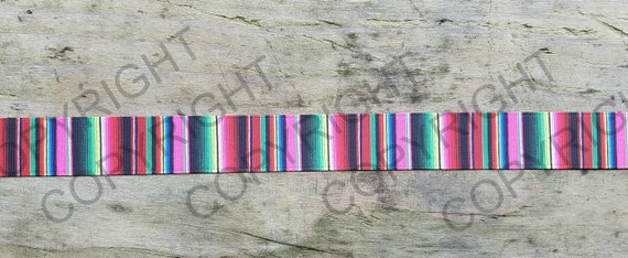 1 Grosgrain PINK Sarape Serape Ribbon Mexican Blanket | Etsy