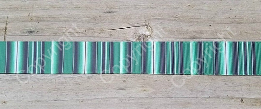 1" Grosgrain GREEN Sarape Serape Ribbon Senorita Day of the Dead Dia De ...