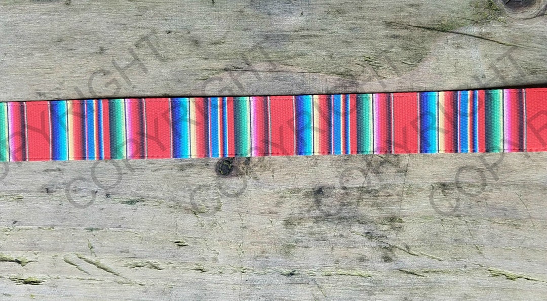 7/8 Grosgrain RED Sarape Serape Ribbon Senorita Mexican Day of the Dead ...