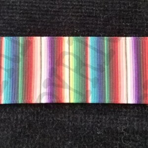1 Grosgrain COLORFUL Sarape Serape Ribbon Senorita Day of the Dead Dia ...