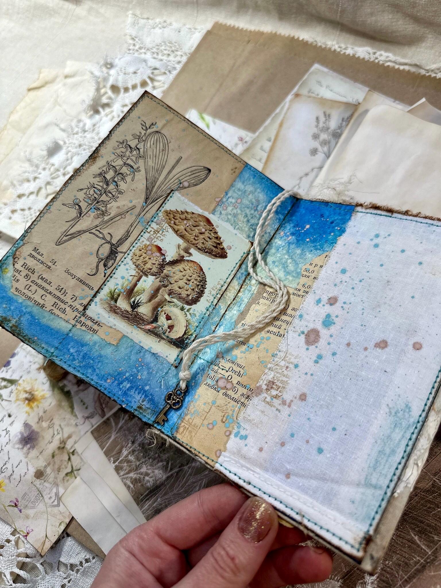 Burlap Notebook, Beetle, A6, Vintage Handmade Junk Journal, Rustic ...