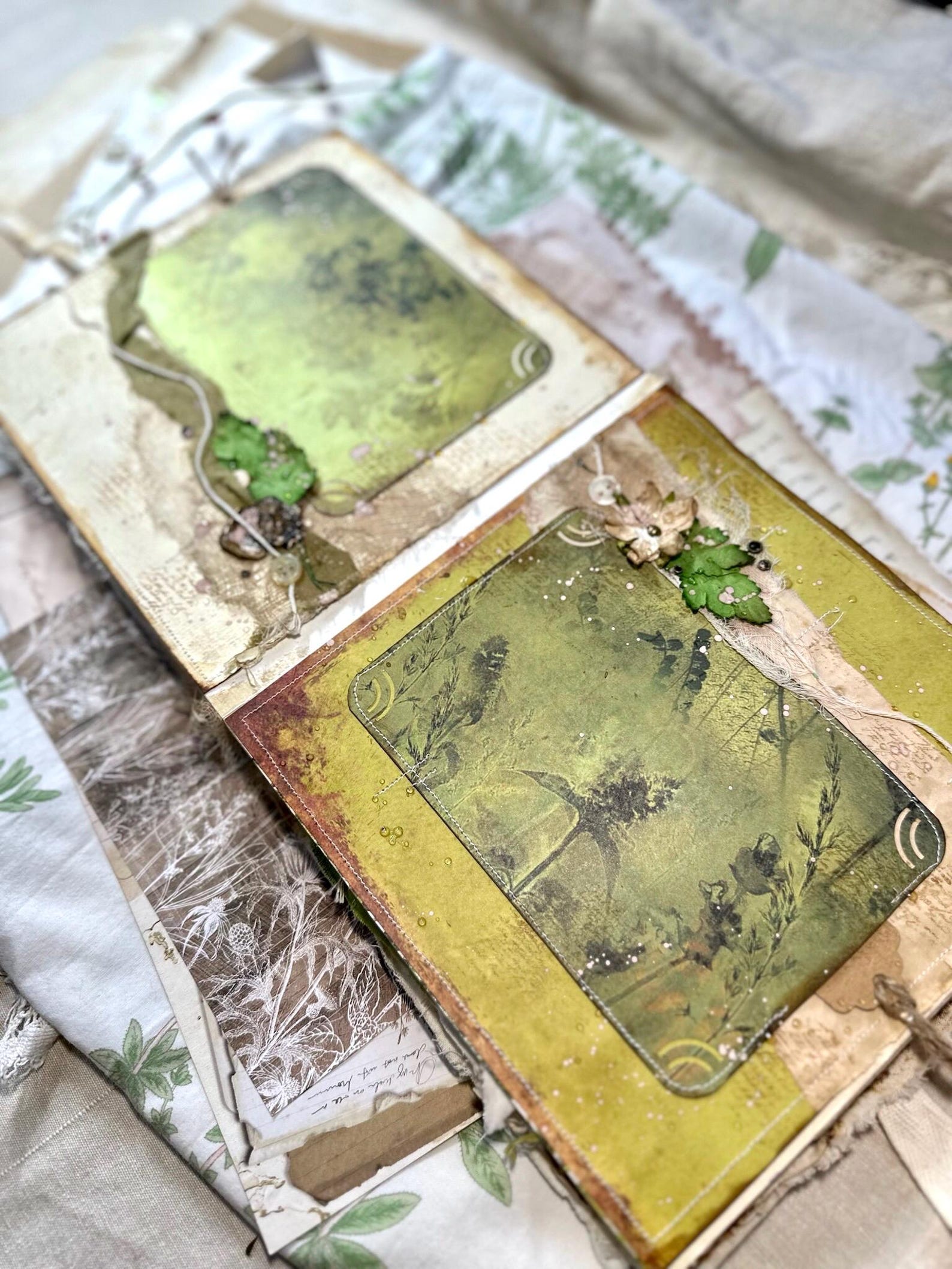 Handmade Photo Album, Old Vintage Garden, Ancient Insect Scrapbook ...