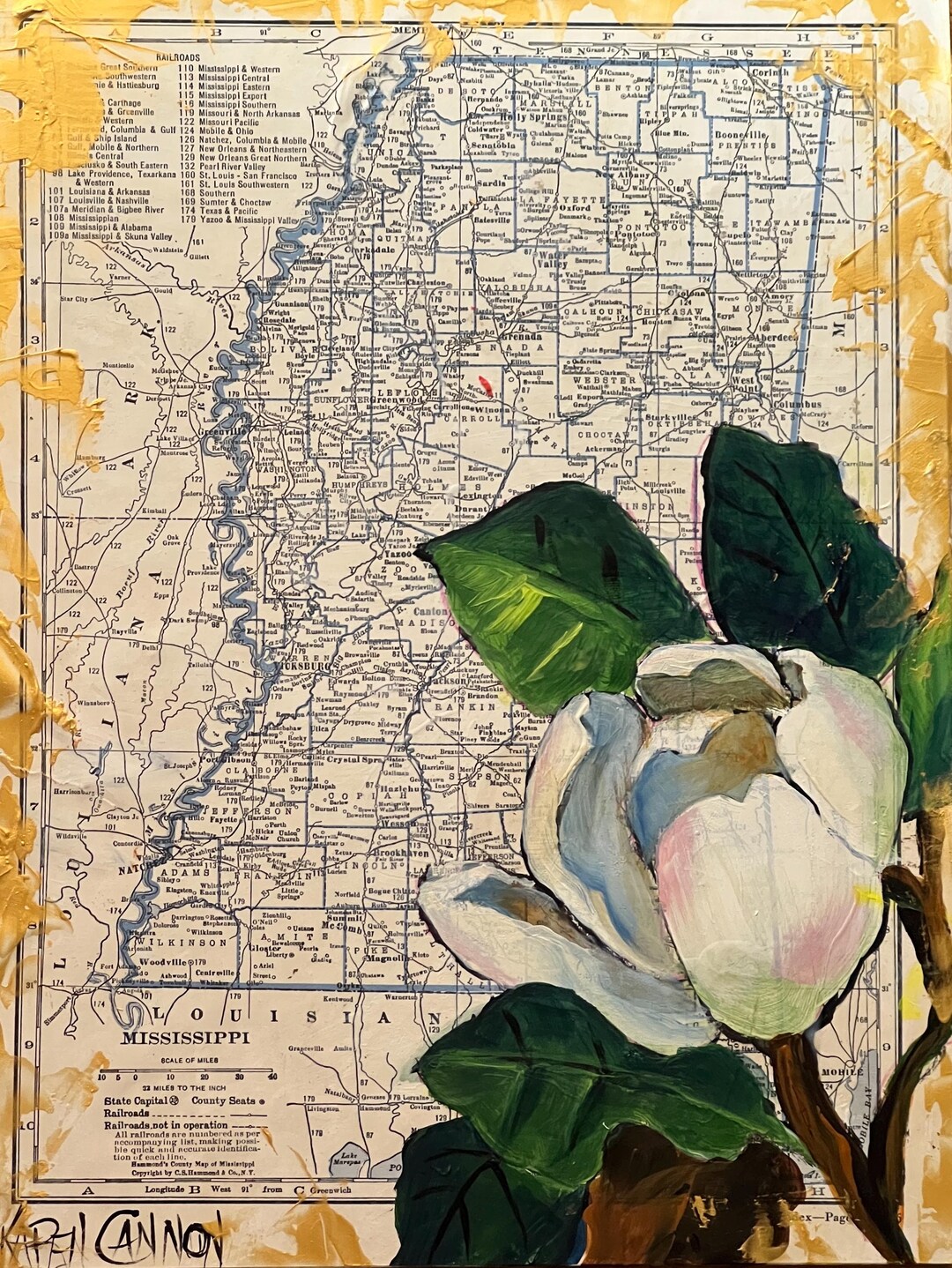 Mississippi Magnolias, Mississippi Art, Southern Art - Etsy