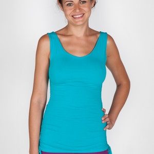 Vasudeva Top - DRY ROSE - Funky Tank Top Woven Effect, Stretchy, Comfy ...