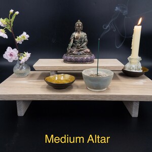 Table Top Altar Beautifully Made Out of Solid White Oak Tinted White. 2 ...