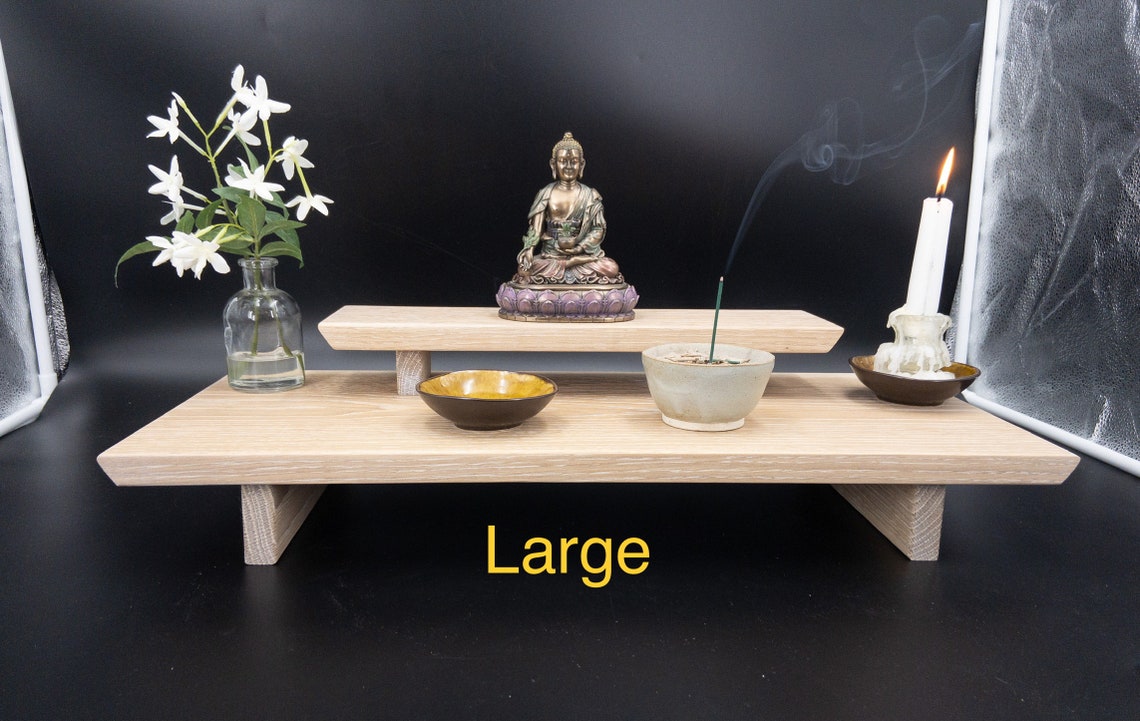 Table Top Altar Beautifully Made Out of Solid White Oak Tinted | Etsy