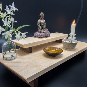 Table Top Altar Beautifully Made Out of Solid Maple and Walnut. 2 Tier ...