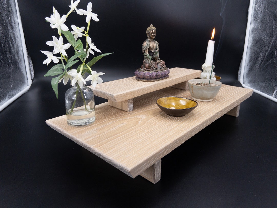 Table Top Altar Beautifully Made Out of Solid White Oak Tinted White. 2 ...