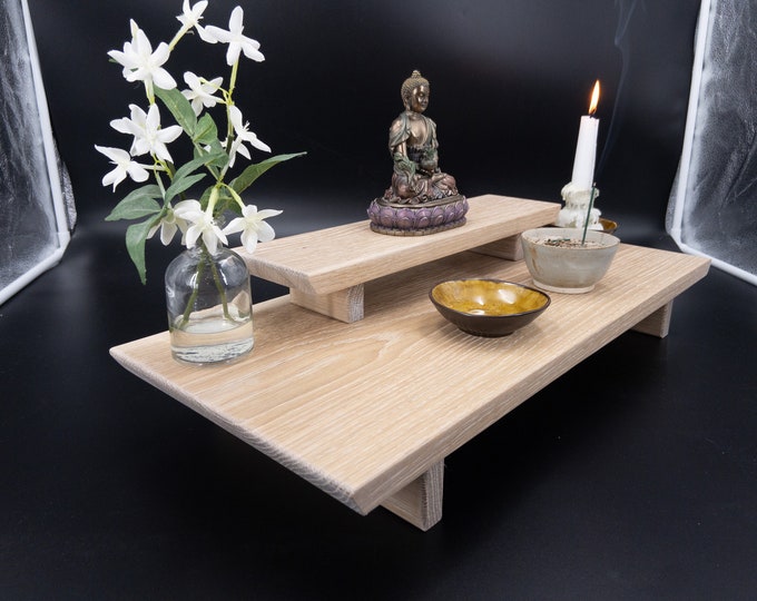Table Top Altar Beautifully Made Out of Solid White Oak Tinted White. 2 ...