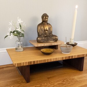 Floor Altar and Riser. Beautifully Handcrafted Bamboo Top With Walnut ...