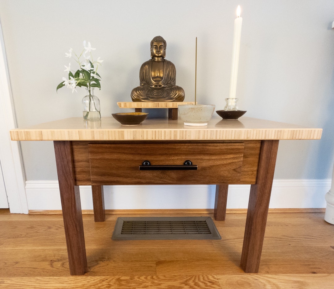 Floor Altar With Drawer and Riser. Beatifully Made Meditation Table ...