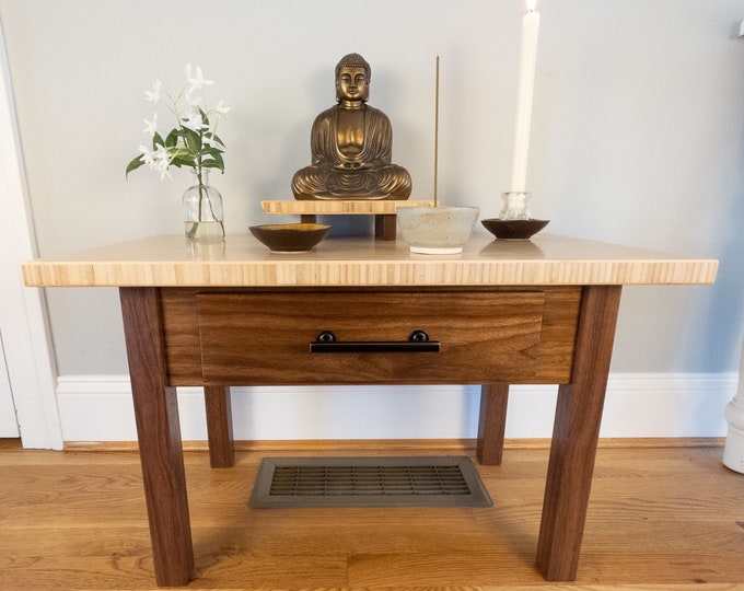 Floor Altar With Drawer and Riser. Beatifully Made Meditation Table ...