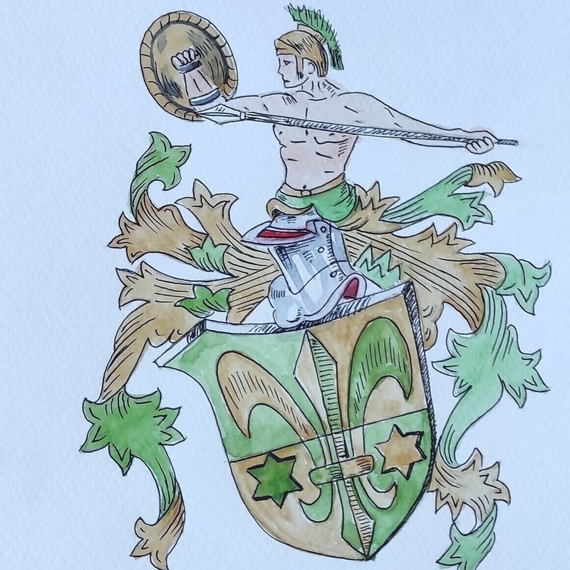 Family Crest Painting - Etsy