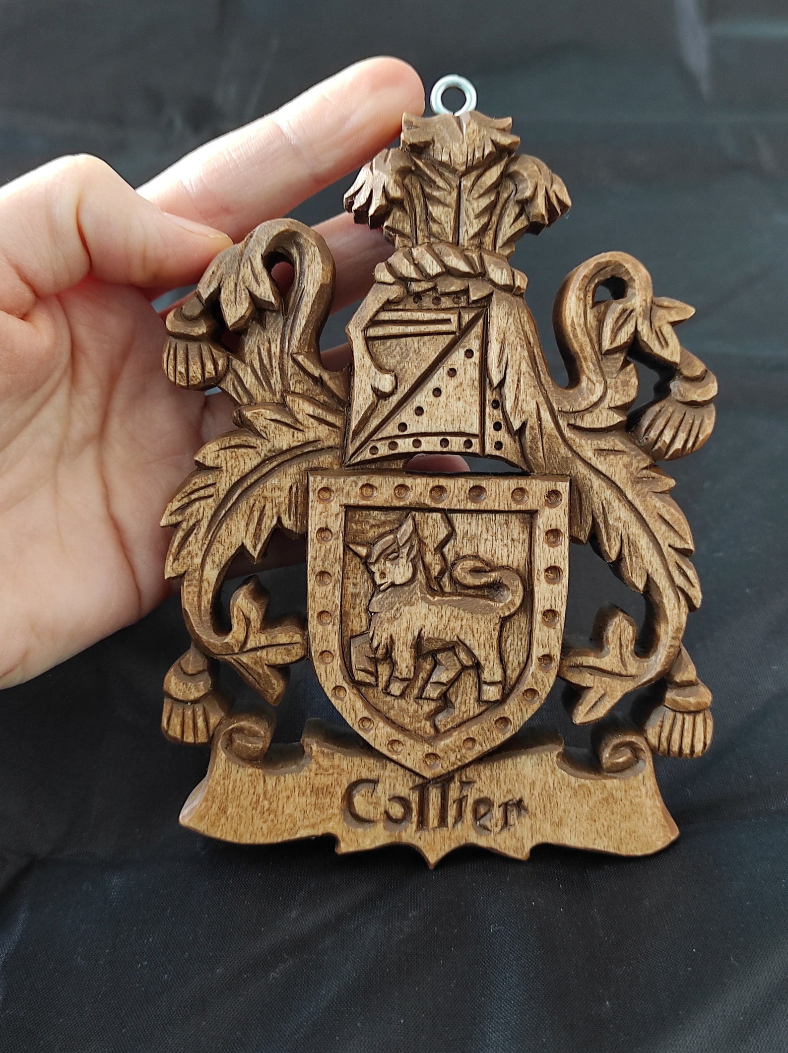 Handmade Carving Custom Made Family Crest Handcarved Wooden | Etsy