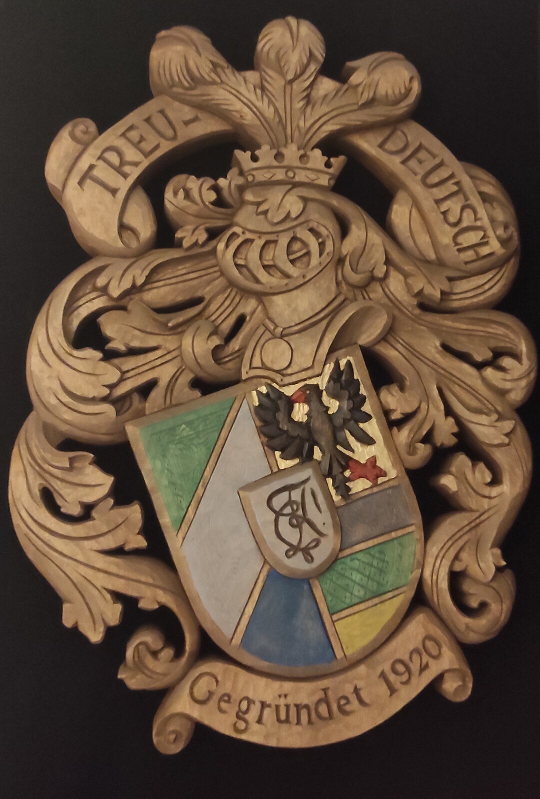 Custom Family Crest Coat of Arms Wooden Shield Plaque Personalized Home ...