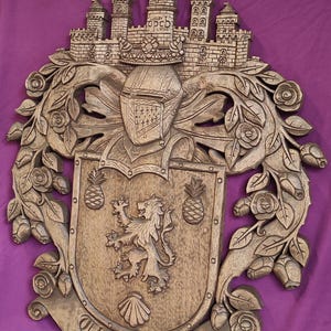 Large Custom Family Crest Coat of Arms Personalized Family Shield ...