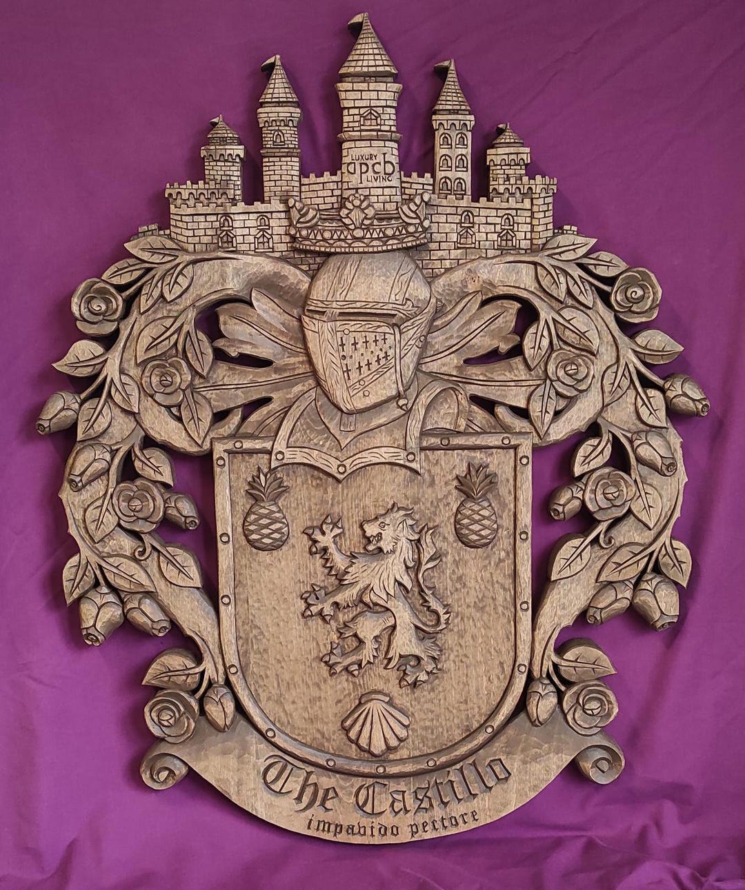 Large Custom Family Crest Coat of Arms Personalized Family Shield ...