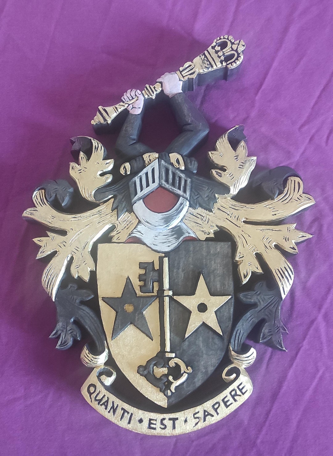 Custom Hand Carved Family Crest, Wooden Shield, Personalized Home Decor ...