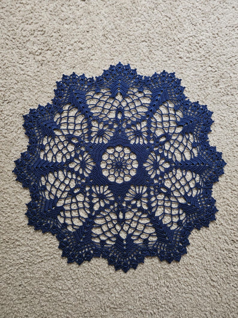 Navy Blue Doily - Etsy