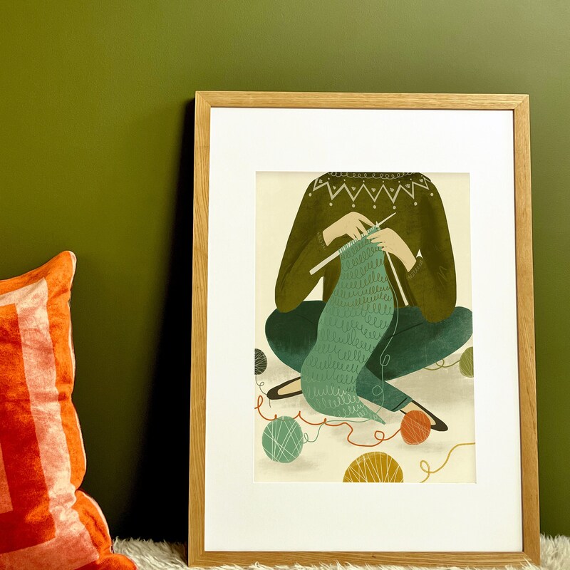 Knitting Poster - Etsy
