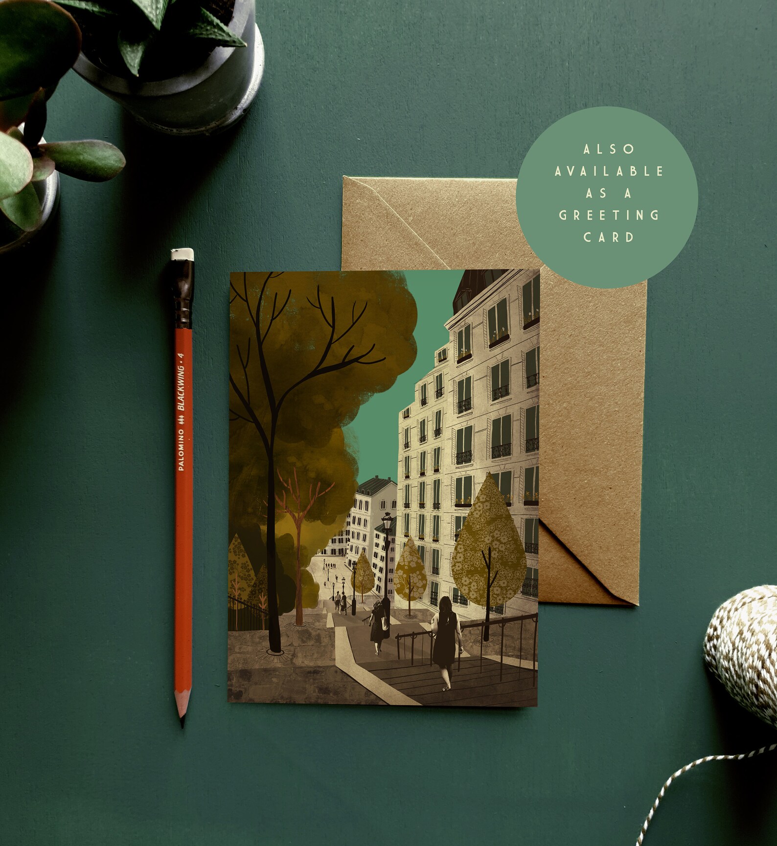 Paris Steps to Montmatre Illustration Print A3 - Etsy