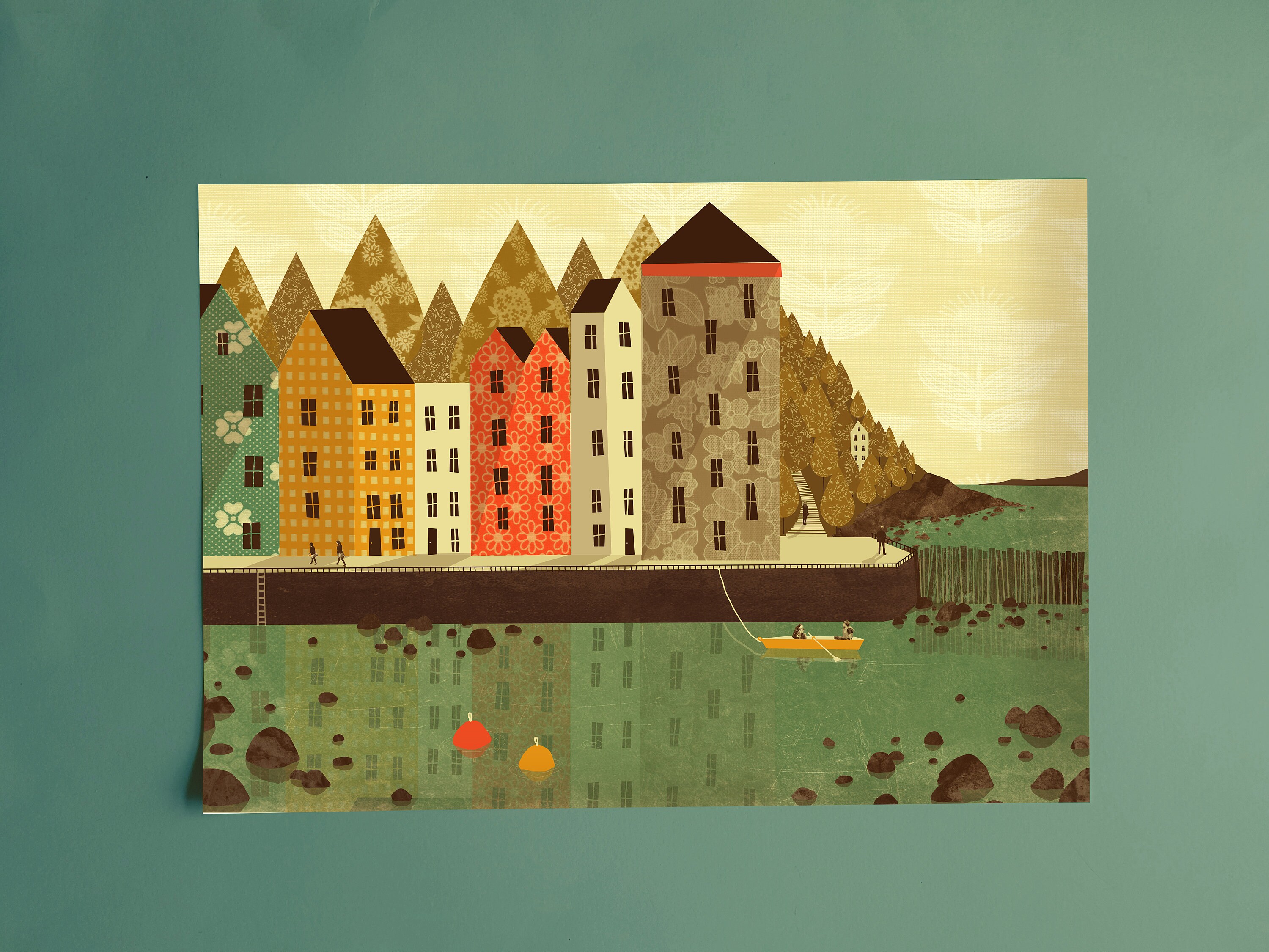 Portishead Marina Pier Illustration Poster A3 - Etsy UK