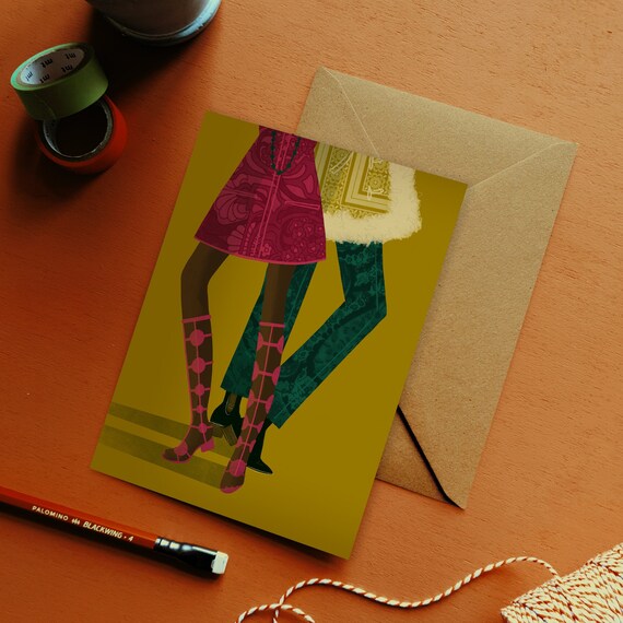 Psychedelic Illustration Card - Etsy