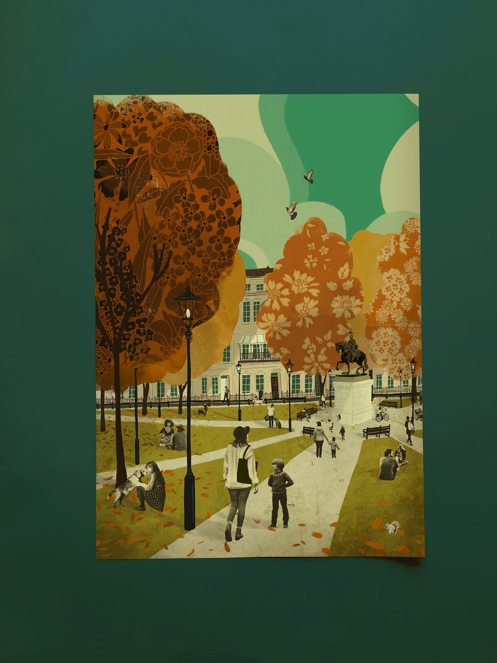 Bristol Queen Square Illustration Print A3 - Etsy UK
