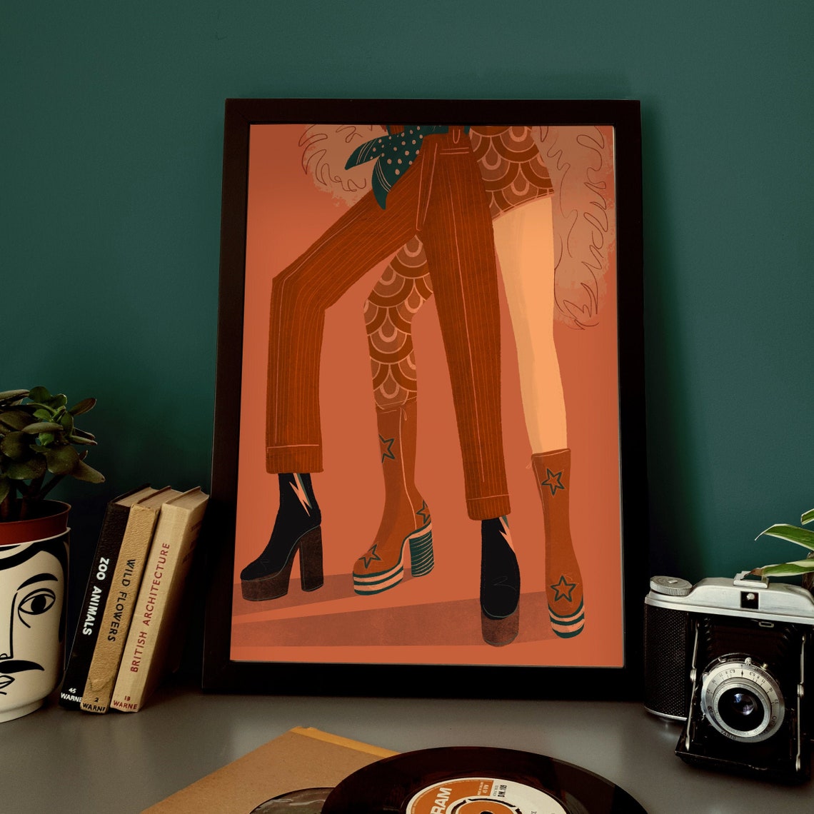 Glam Rock A3 Illustration Print - Etsy