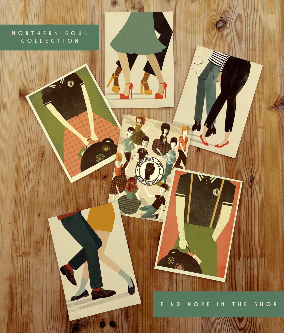 Northern Soul Girl Limited Edition Illustration Print A3 | Etsy