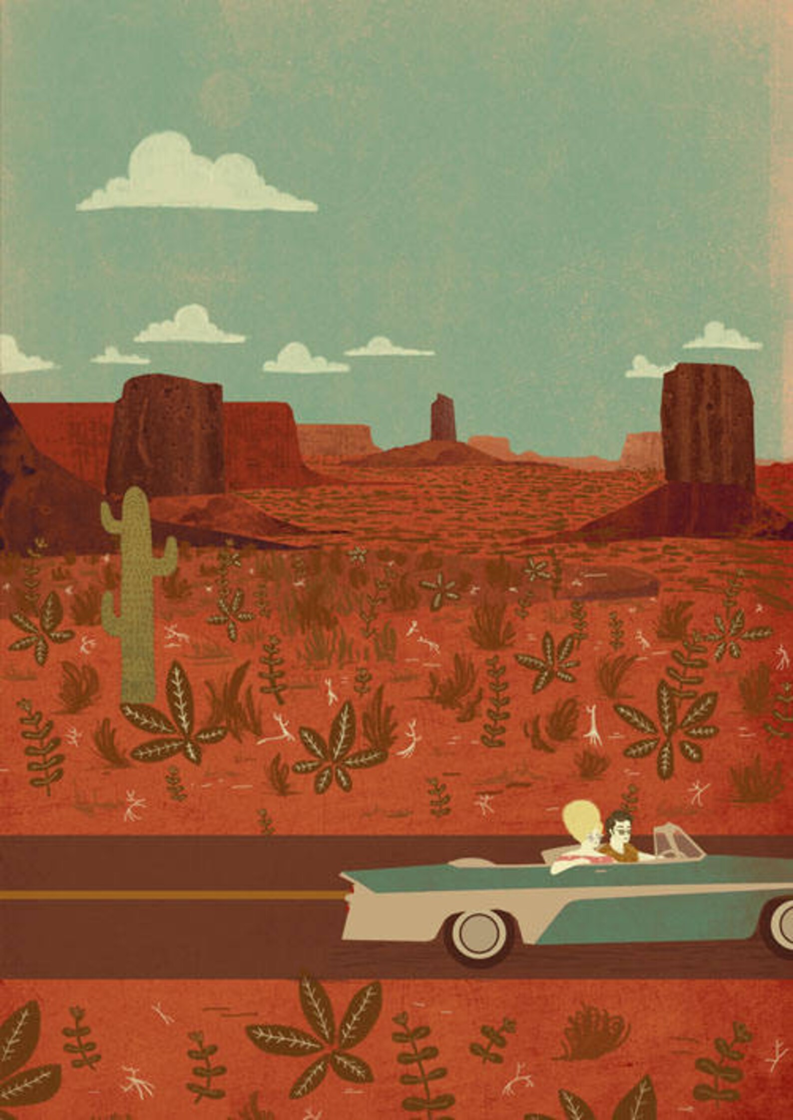 Monument Valley Illustration Print A3 - Etsy