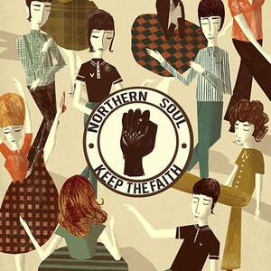 Northern Soul 'keep the Faith' Illustration Card - Etsy