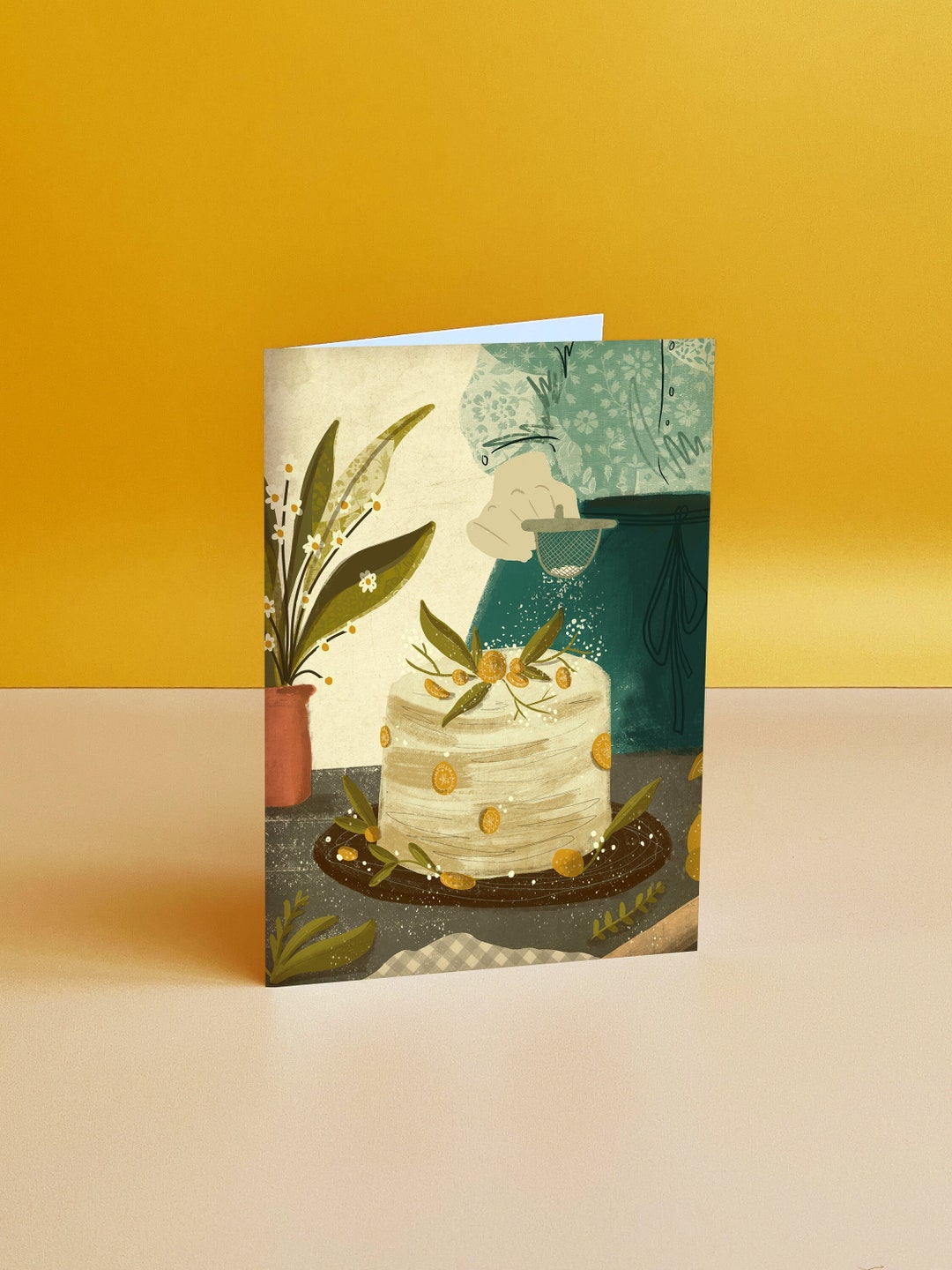 Baking Illustration Card - Etsy