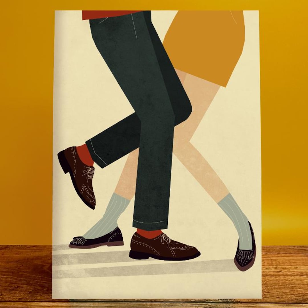 Northern Soul Dancing Couple Illustration Print A3 | A2 | A1 - Etsy