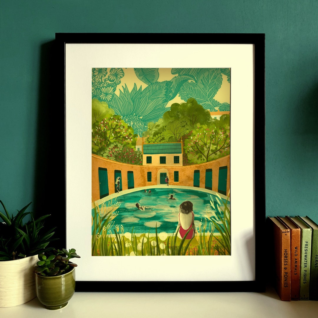 Bath Cleveland Pools Illustration A3 Print - Etsy
