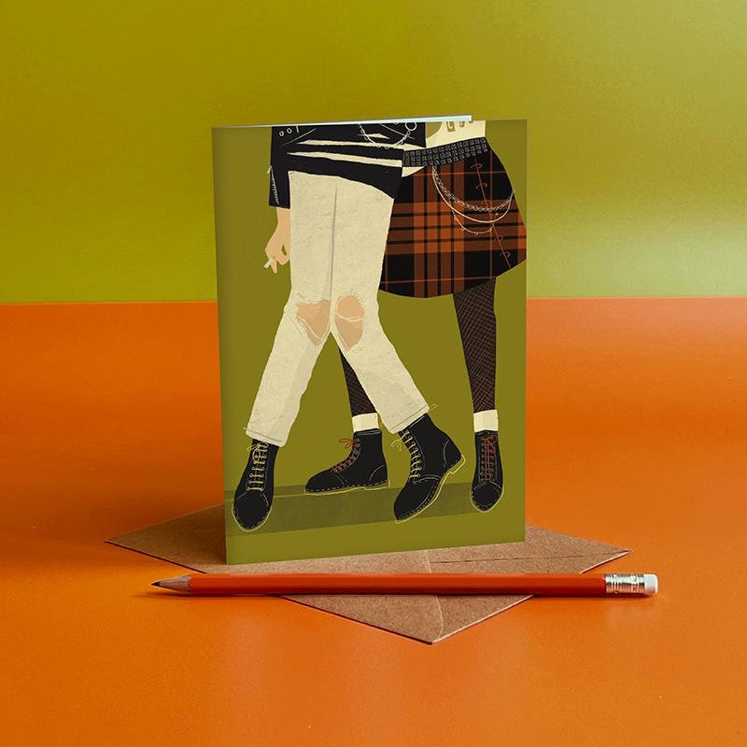Punk Illustration Card - Etsy