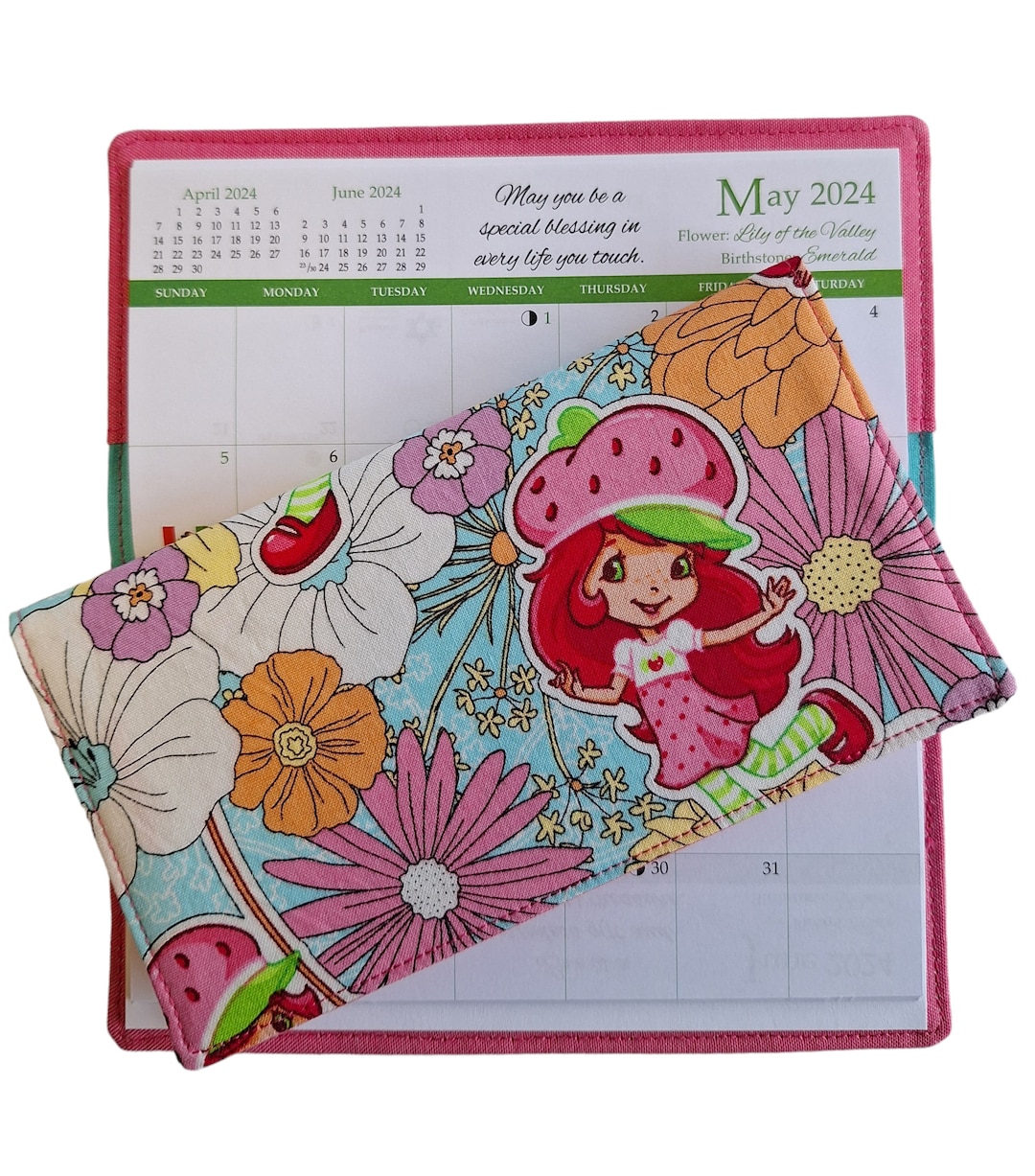 Cotton Fabric Strawberry Shortcake 2024-25 Pocket Calendar ...