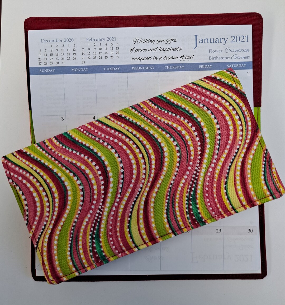 Cotton Fabric 2026-27 Pocket Calendar - Etsy