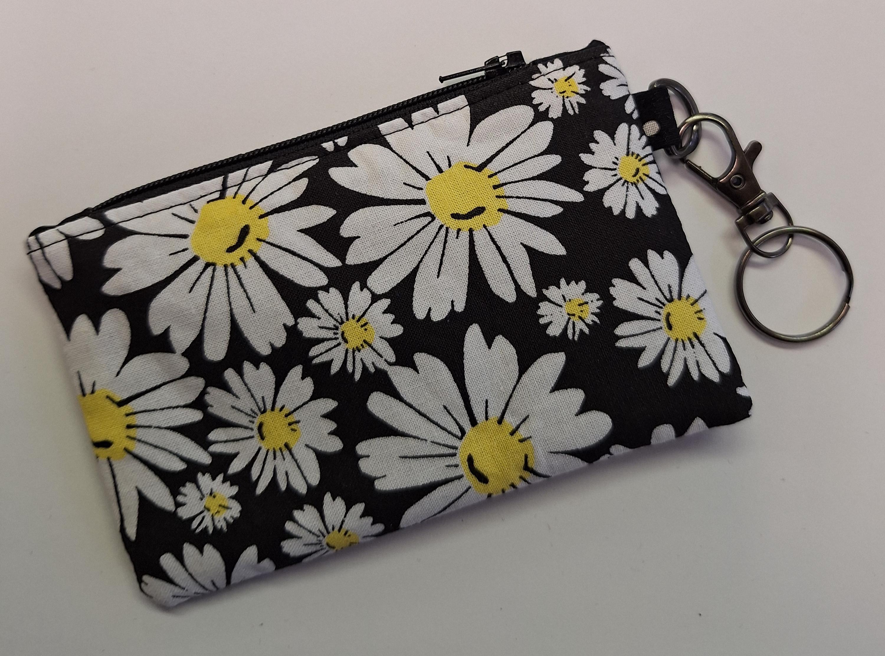 Floral Zippered Key Fob ID Pouch - Etsy