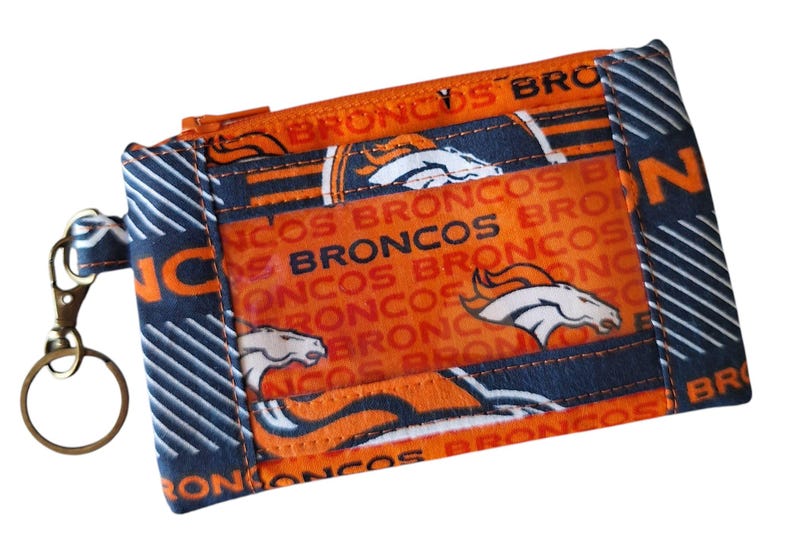 NFL Denver Broncos Key Fob ID Pouch Lanyard - Etsy