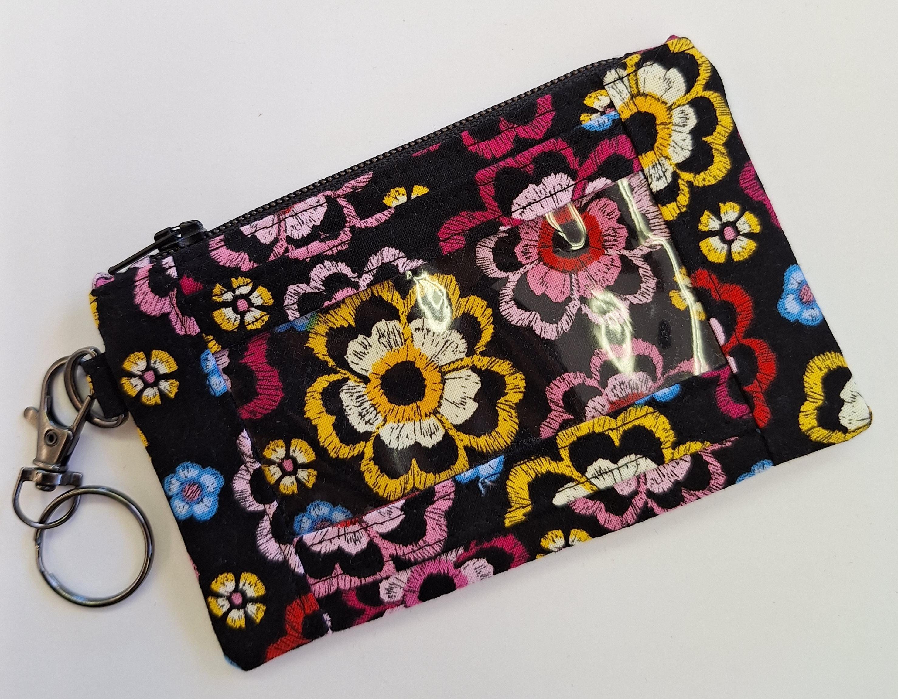 Floral Zippered Key Fob ID Pouch - Etsy