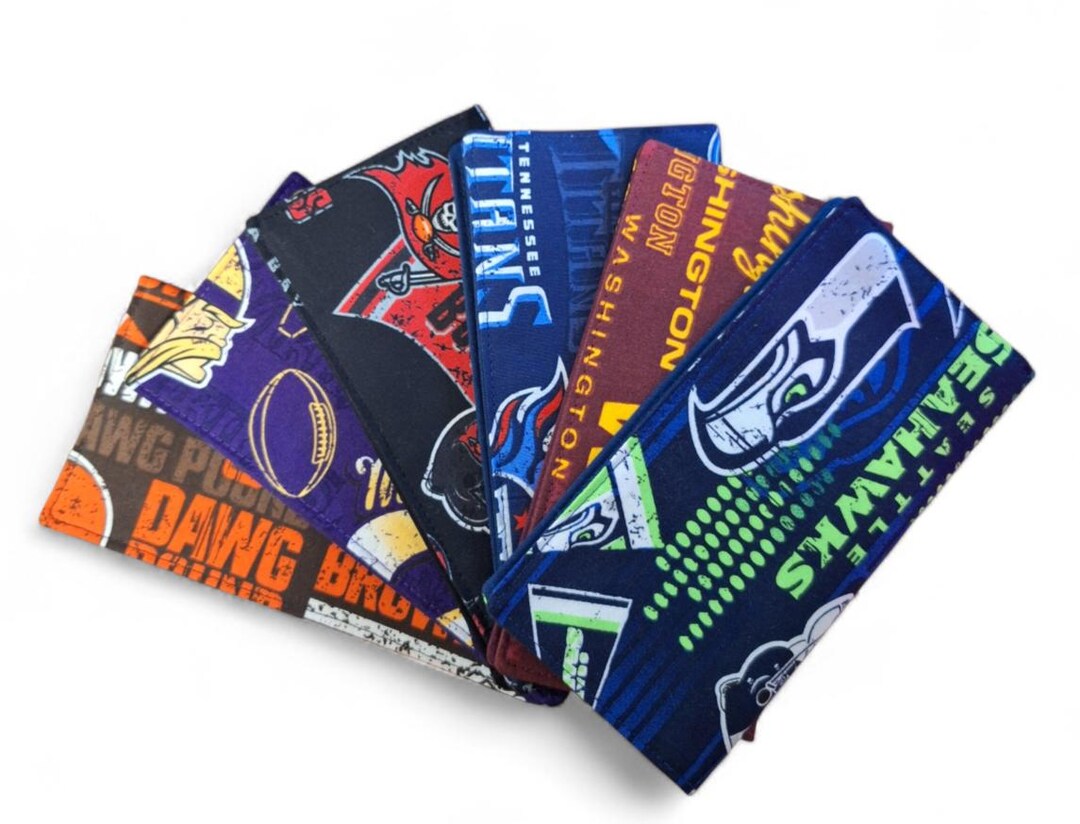 100% Cotton Fabric NFL Checkbook Cover - Etsy